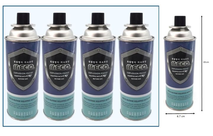 MECO BUTANE GAS CARTRIDGE - EXPLOSION-PROOF EQUIPPED WITH CRV (PACK OF ...