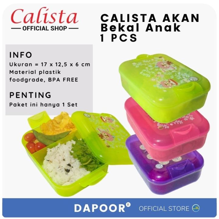 Calista Jasmine Set isi 4 PCS Wadah Makanan Tebal Set Plastik Kulkas ...