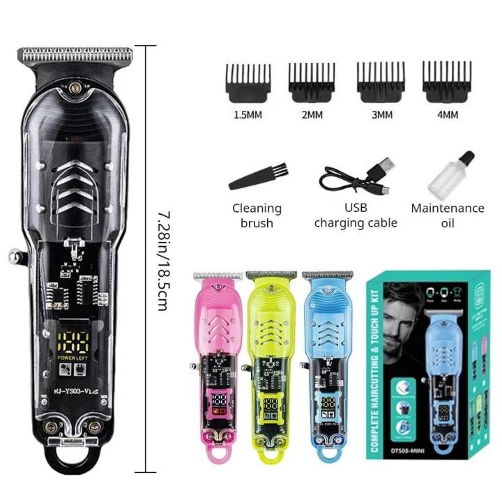 Rechargeable Razor Trimmer Professional Hair Clippers Transparent ...