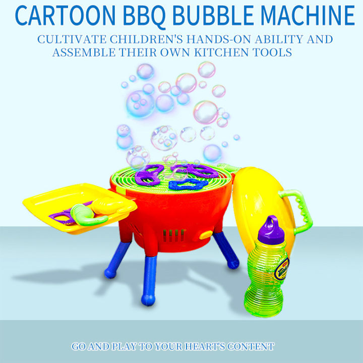 Children's Outdoor Activity Automatic Cartoon Barbecue Stove Bubble ...