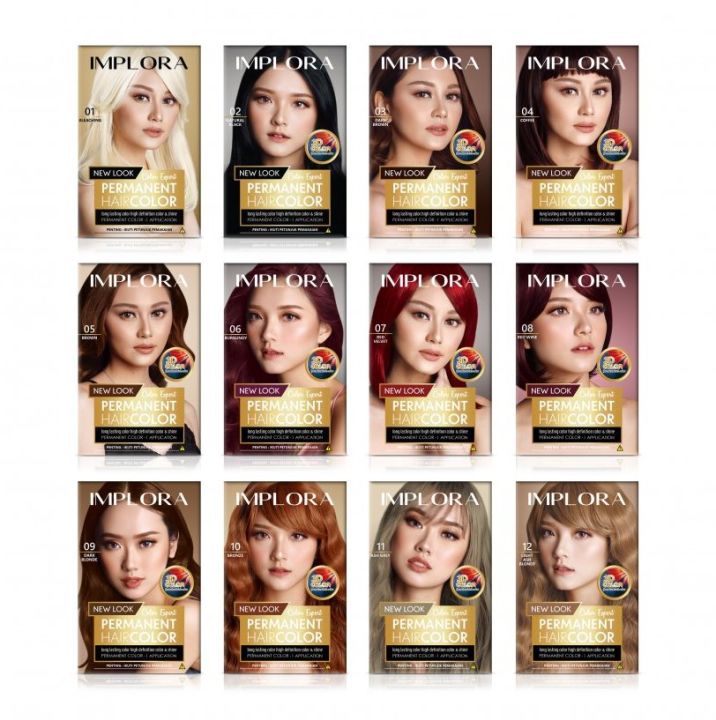 IMPLORA New Permanent Hair Color/cat rambut | Lazada Indonesia