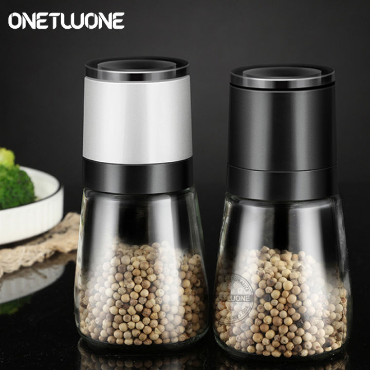 Onetwone Glass Pepper Grinder Salt Mill Pepper Shaker Manual Adjustable ...