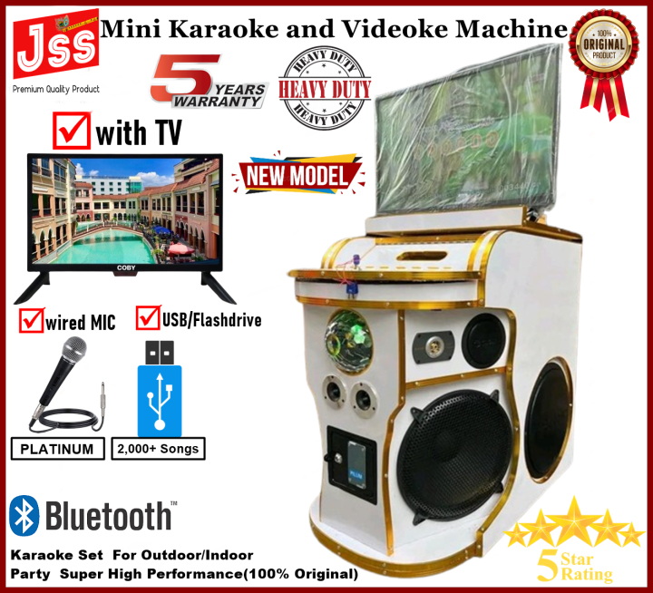 New Model JSS Mini Karaoke and Videoke Machine MEDIUM size with TV ...