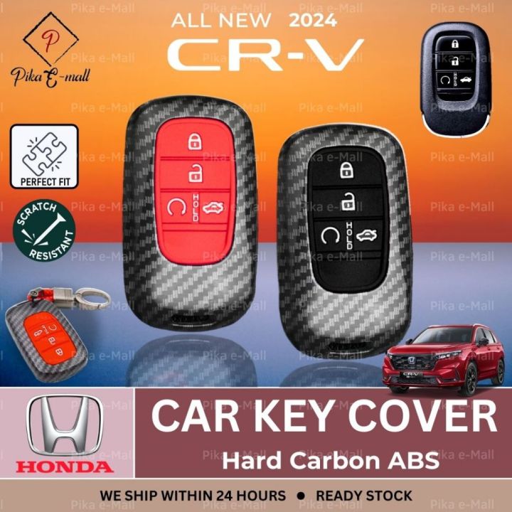 NEW Honda CRV Key Cover 2024 Carbon Keyless Remote Key Case Holder ...