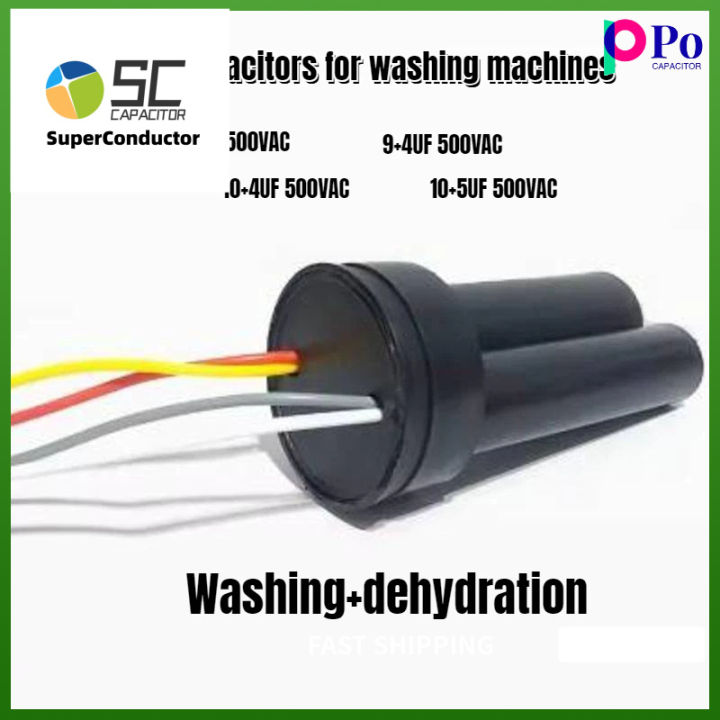 Cbb60 4-Wire Washing Machine Capacitor Washing Dehydration 8 4UF 9 4UF ...