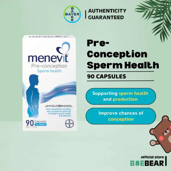 (100% authentic) Menevit Male Fertility Supplement 90 Capsules ...