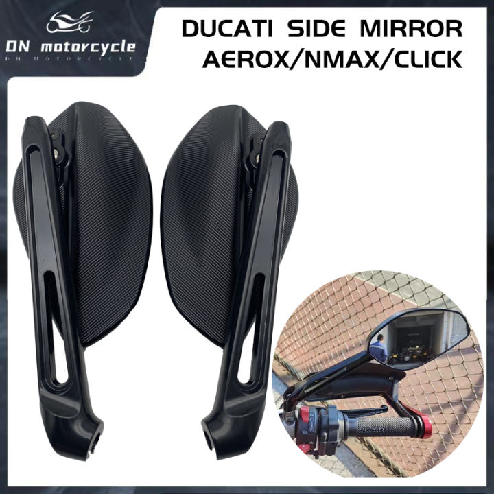 DN SHOP Ducati Side Mirror Universal for Aerox Nmax Click Universal ...