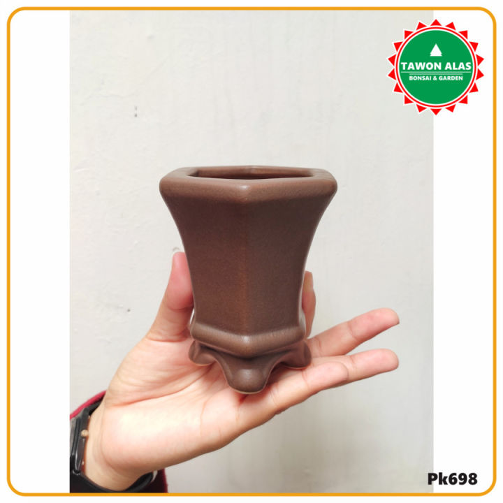 Pot Bonsai Keramik Tinggi Segi Enam | Lazada Indonesia