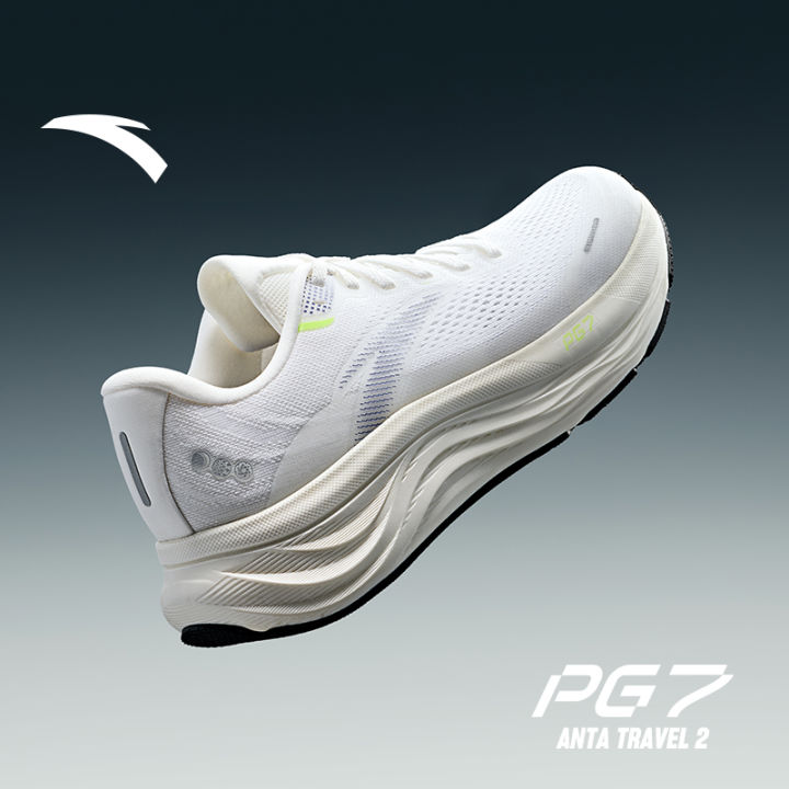 ANTA TRAVEL 2 PG7 รองเท้าวิ่งชายแบบนุ่มซัพพอร์ต ไซส์กว้าง 2E สำหรับกีฬา ...