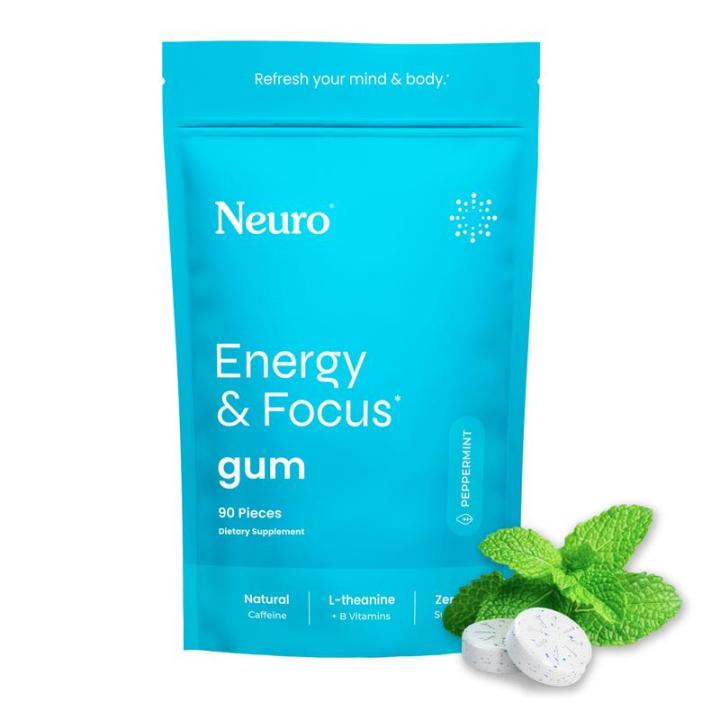Neuro Energy Caffeine Gum/Mints for Energy & Focus (90 Pieces) - Sugar ...