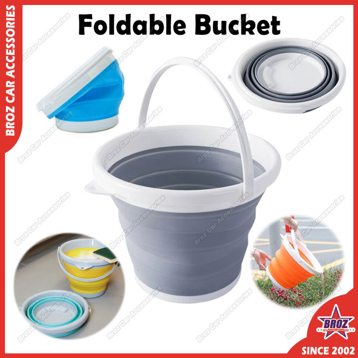 💦 Foldable Bucket Folding Pail Collapsible Outdoor Car Wash Fishing ...