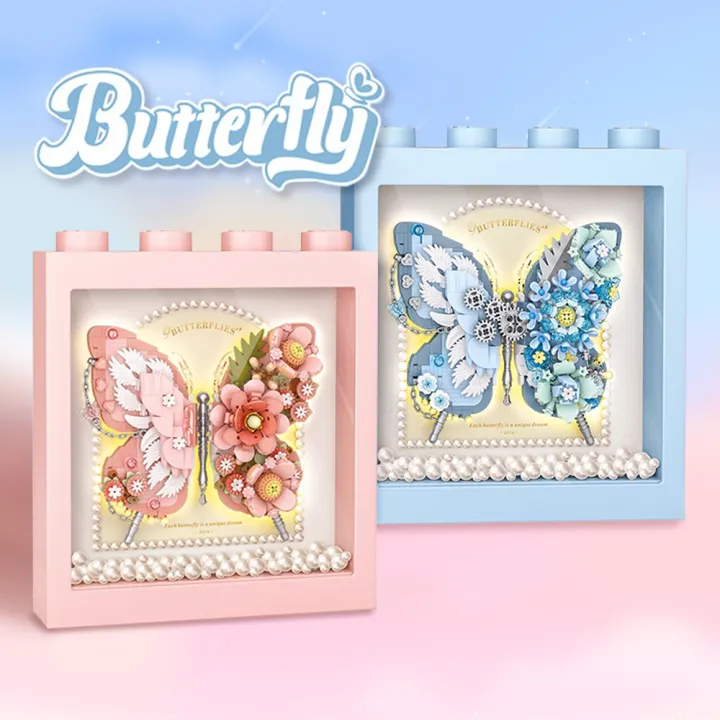 LOZ IDEAS Butterfly Series Frame Board Block Display Gift Decoration Building Brick | Lazada