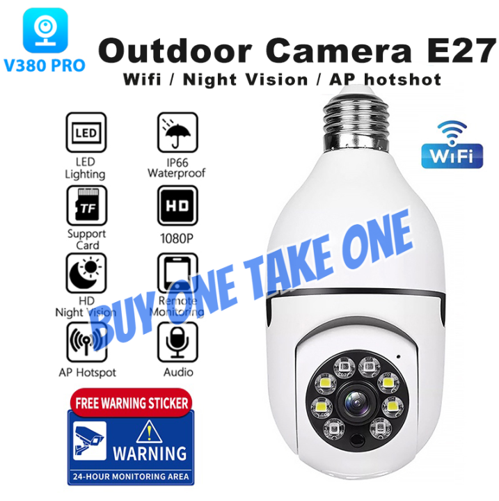 【BUY ONE TAKE ONE】V380 PRO CCTV Camera E27 With Night Vison 360 4MP IP ...
