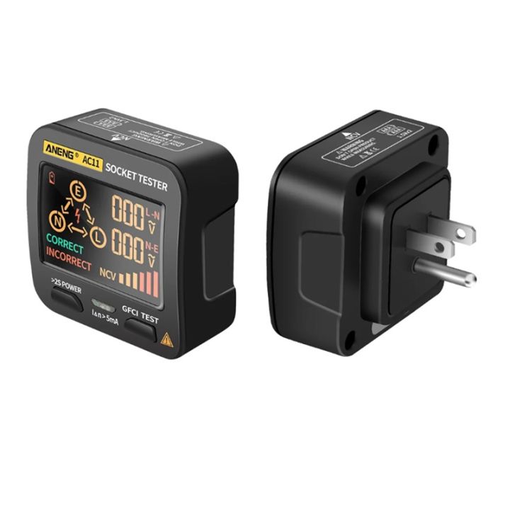 AC11 Digital Smart Socket Tester Voltage Test Socket Detector Ground ...