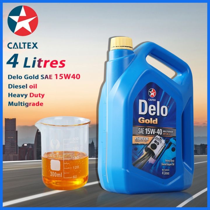 Caltex Delo Gold SAE 15W-40 4L Lube Heavy Duty Multigrade For Diesel ...