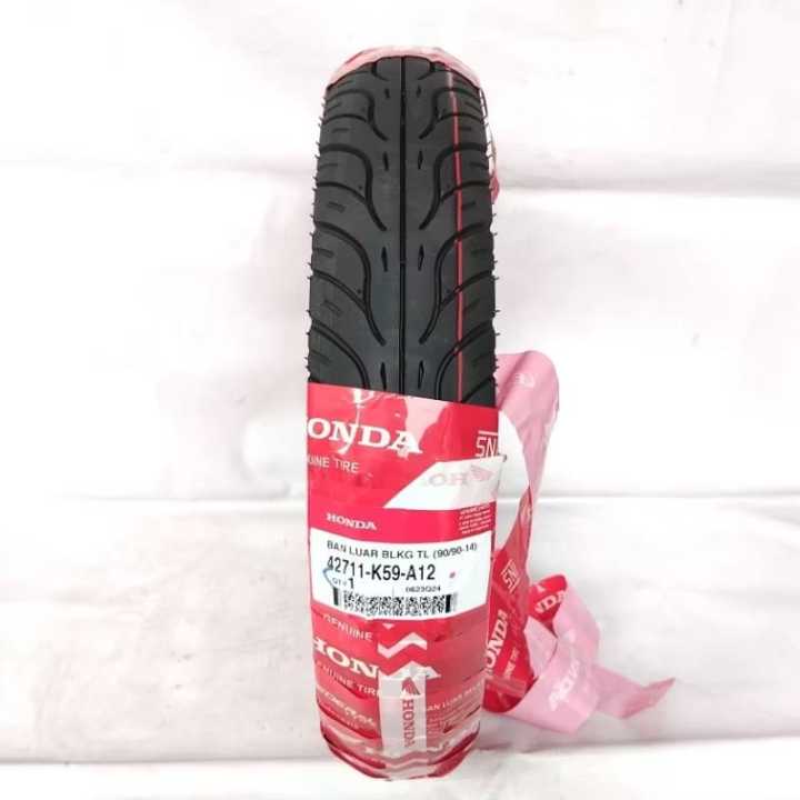 BAN LUAR TUBELES K59 90/90-14 BELAKANG BEAT VARIO SCOPY MERK HONDA ...