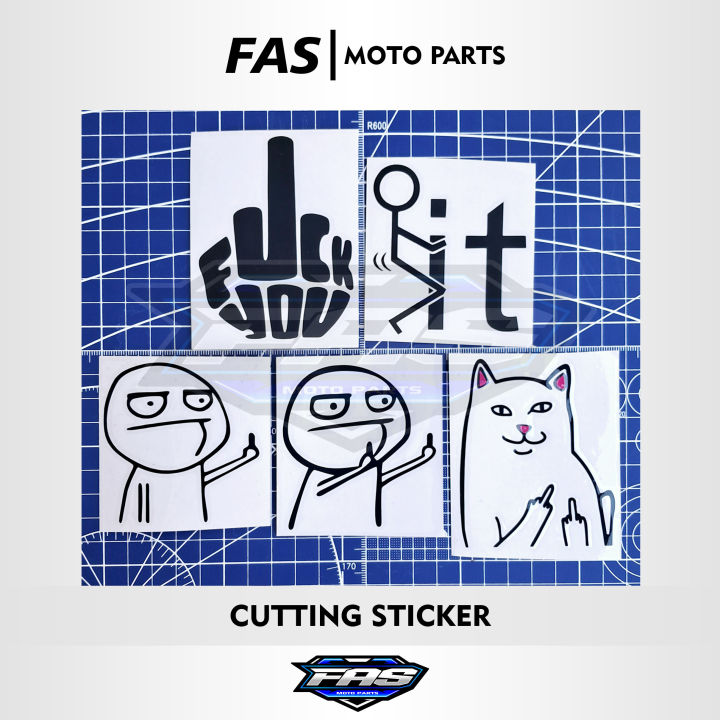 Stiker Meme Kartun Fucek Middle Finger | Lazada Indonesia