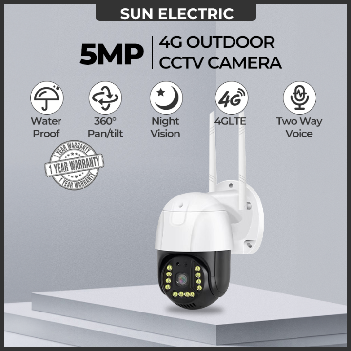 V380 Pro 4G Sim Card Full HD Waterproof CCTV Wireless Outdoor PTZ Speed Dome Smart IP Camera 360 ...