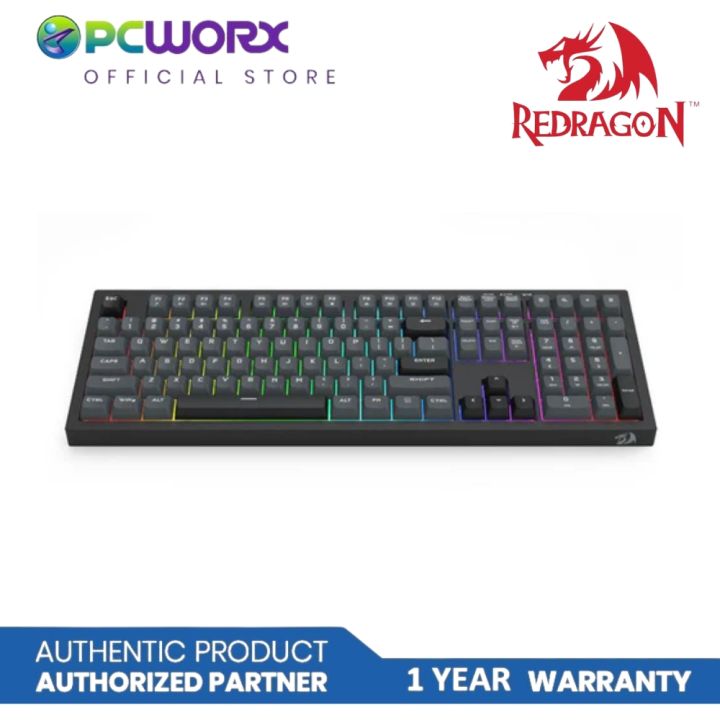 Redragon K518-RGB Crux 108-Key Wired Membrane Gaming Keyboard Grey ...