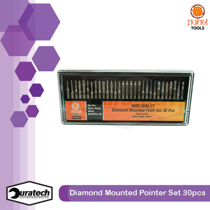 Diamond mounted pointer 30 pcs / Mata bor tuner 30 pcs / Mata bor ukir ...