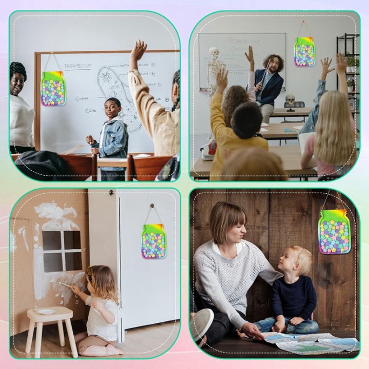 【PUR】-Classroom Reward Jars for Kids Toddlers Star Jar Reward System ...