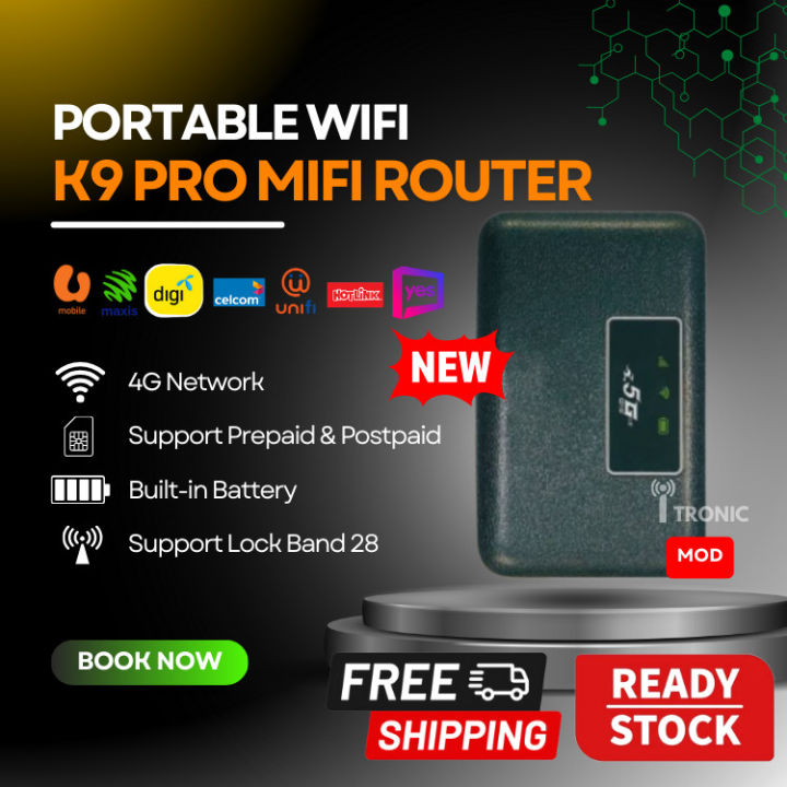 ITRONIC 2024🔥K9 Pro Pocket WiFi 4G LTE K9 Upgrade Version Router Portable K10 WiFi Modem MiFi ...
