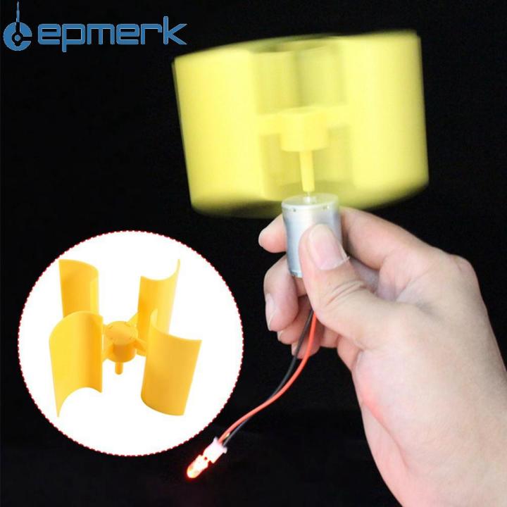 Lepmerk DIY Kit Small DC Motor Vertical Wind Turbines Blades Generator ...