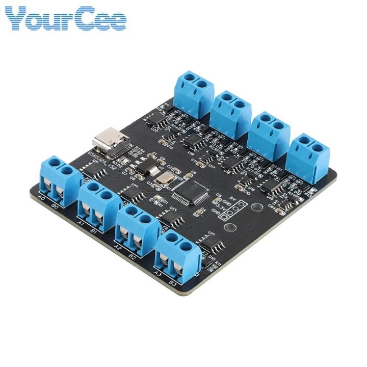 Usb To 8 Channels Rs485 Serial Port Board Type-C To 8 Way Rs485 Uart ...