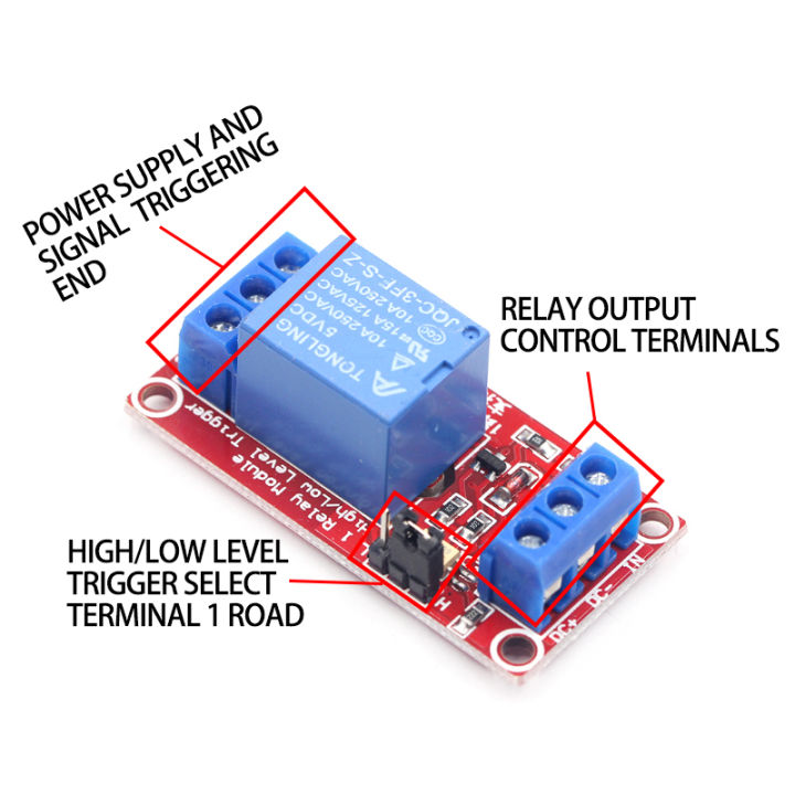 DC 1 channel relay expansion board 5V module with optocoupler isolation ...