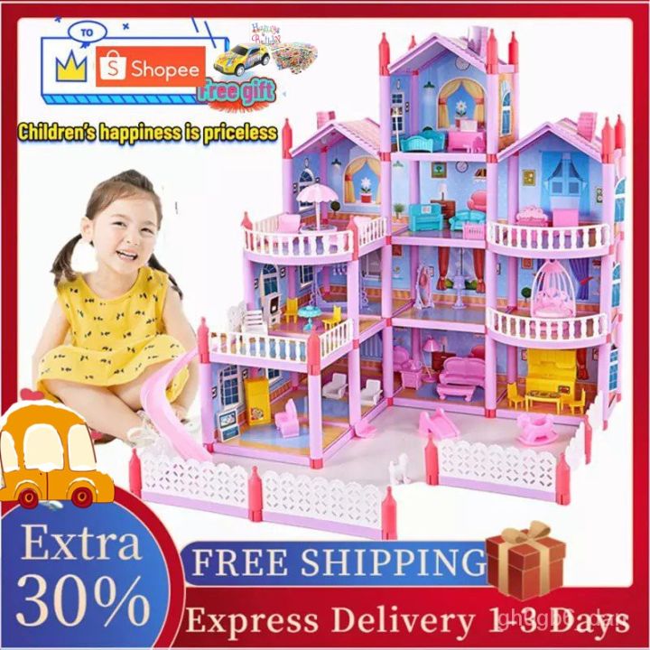 COD Princess Villa House Barbie Doll House Queen | Lazada PH