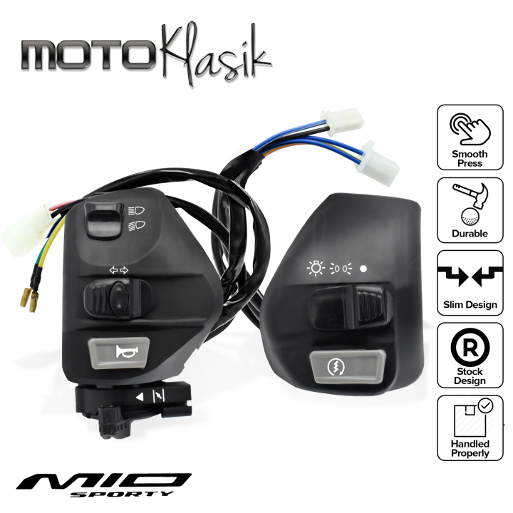 MOKOTO MIO SPORTY OEM HANDLE SWITCH SET FOR YAMAHA MIO SPORTY 2PCS LEFT ...