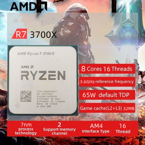 AMD Ryzen 7 3700X R7 3700X 3.6GHz Eight-Core Sixteen-Thread CPU ...