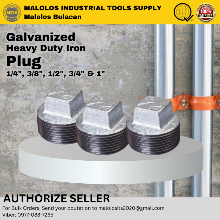 Original Galvanized Heavy Duty Iron Plugs 1/4", 3/8", 1/2", 3/4" & 1 ...