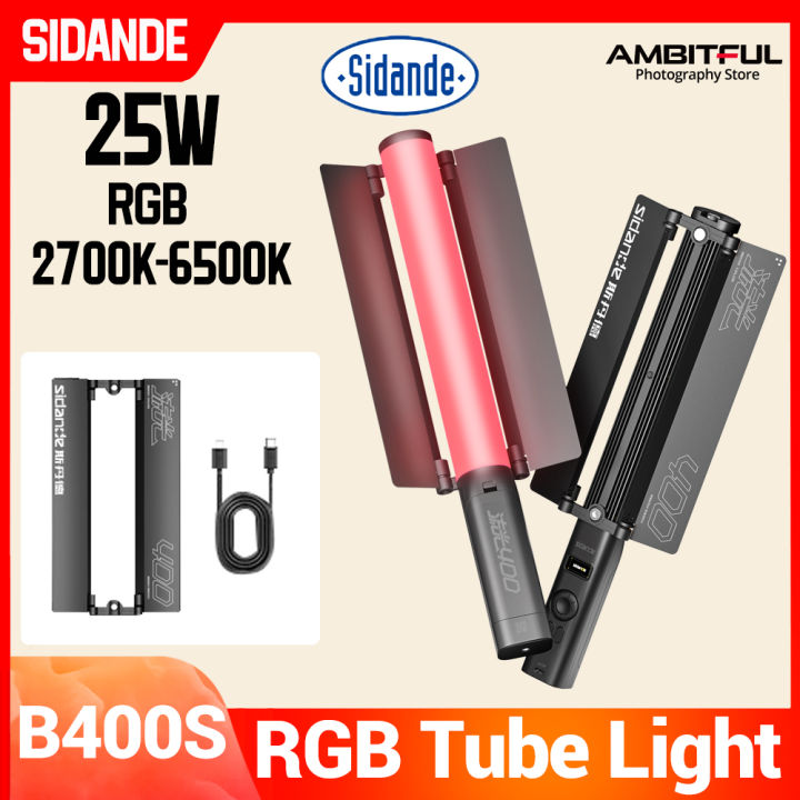 SIDANDE B400S 25W RGB Tube Light Stick Light 2600LM Ra95+ Can Use With ...