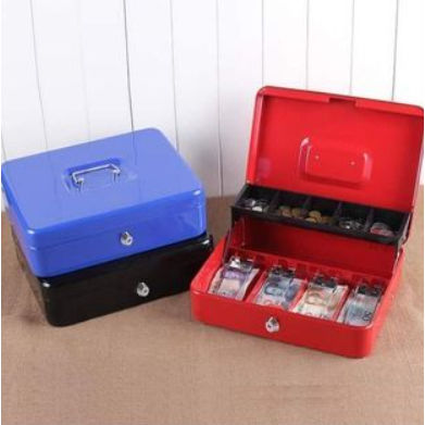 New Metal Cash box Drawer Cashier Safety box Lock Big Size Secure you ...