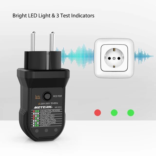 Advanced Rcd Electric Socket Tester Automatic Neutral Live Earth Wire ... Advanced Rcd Electric Socket Tester Automatic Neutral Live Earth Wire ...