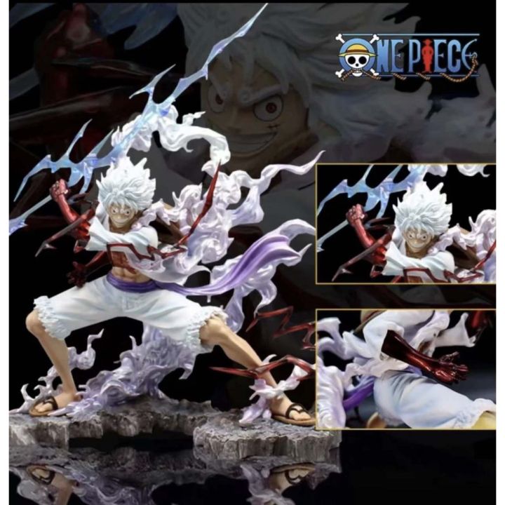 One Piece Luffy Figure Sun God Gear 5 Gk Thunderbolt Nika Luffy Action ...
