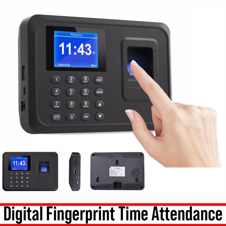Fingerprint Time Attendance Digital Finger Print Punch Card Machine ...