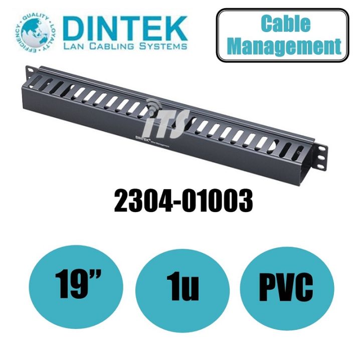 Dintek 19" 1U Cable Management Panel w/Front Wiring Duct (PVC) | Lazada