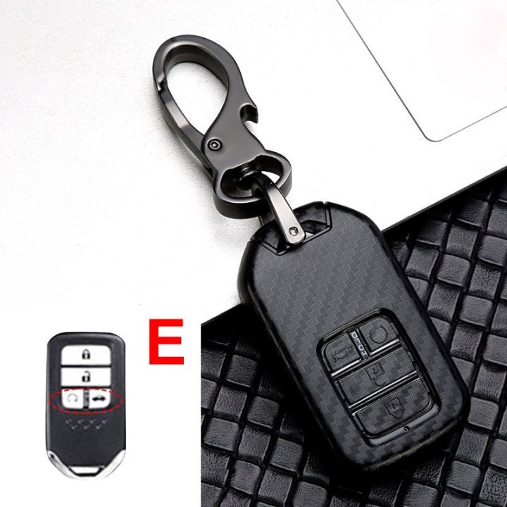 Carbon Car Key Case Cover for Honda Civic CR-V HR-V Accord Jade Jazz ...