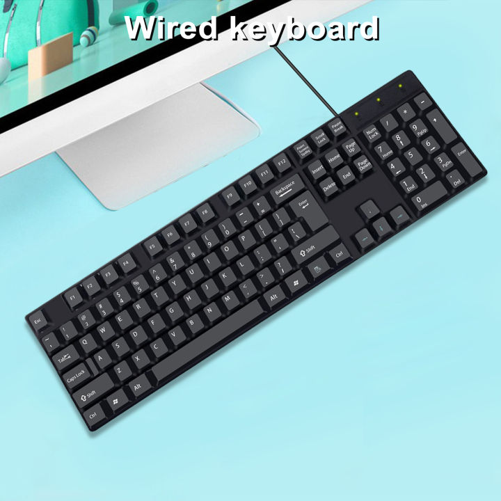 Pureone Lightweight Wired Keyboard Usb Wired Keyboard Silent Ergonomic ...