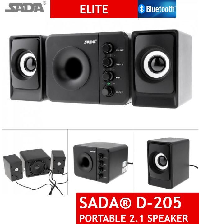 ★SG WARRANTY★SADA D-205 Newest Full Range 3D Stereo Subwoofer 100% Bass ...