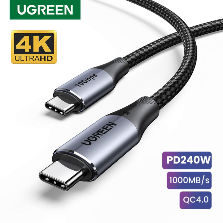 Ugreen 240W USB C pd3.1 for iPhone 15 Pro iPad Samsung S23 USB 3.1 Cable 10Gbps supercharger 4K ...