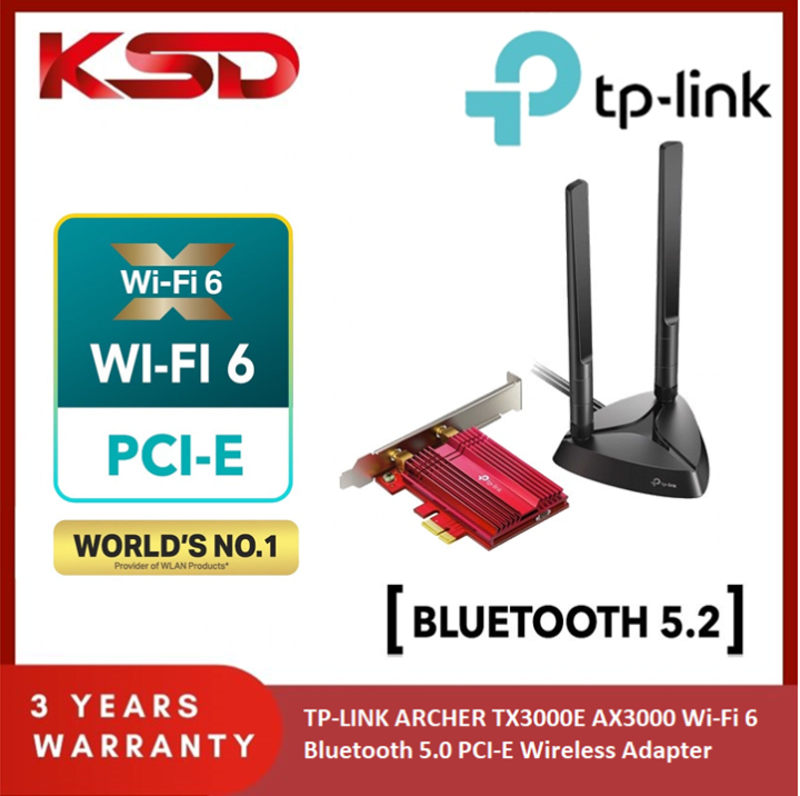 TP-LINK ARCHER TX3000E AX3000 Wi-Fi 6 Bluetooth 5.0 PCI-E Wireless ...