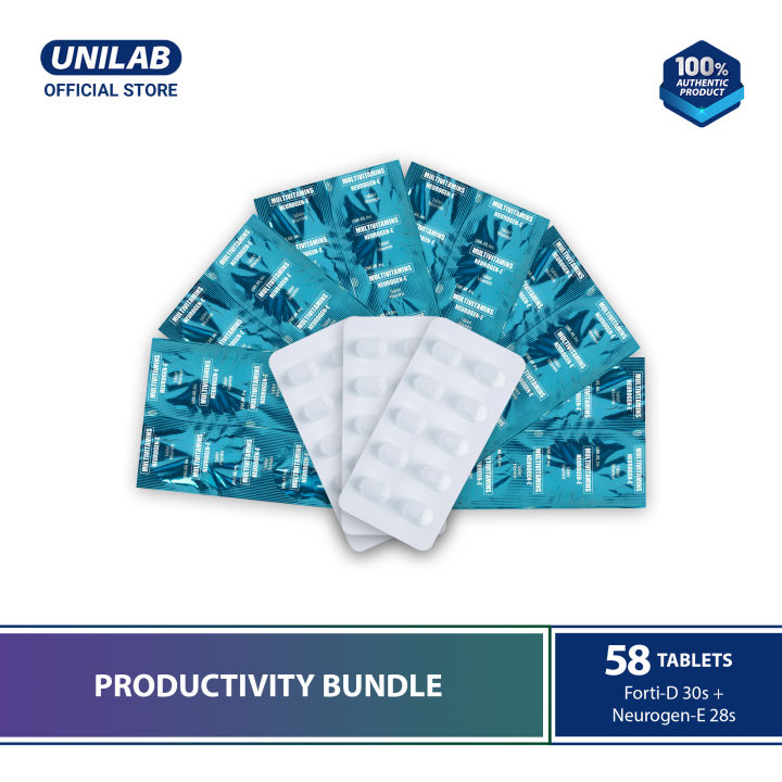Productivity Bundle 1: Unilab Forti-D 30 Capsules + Neurogen-E 28 ...