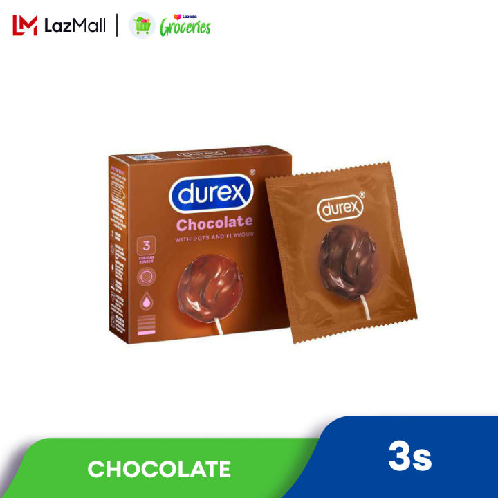 Durex Chocolate Condoms 3's [For man] Flavoured, Regular size 52mm ...