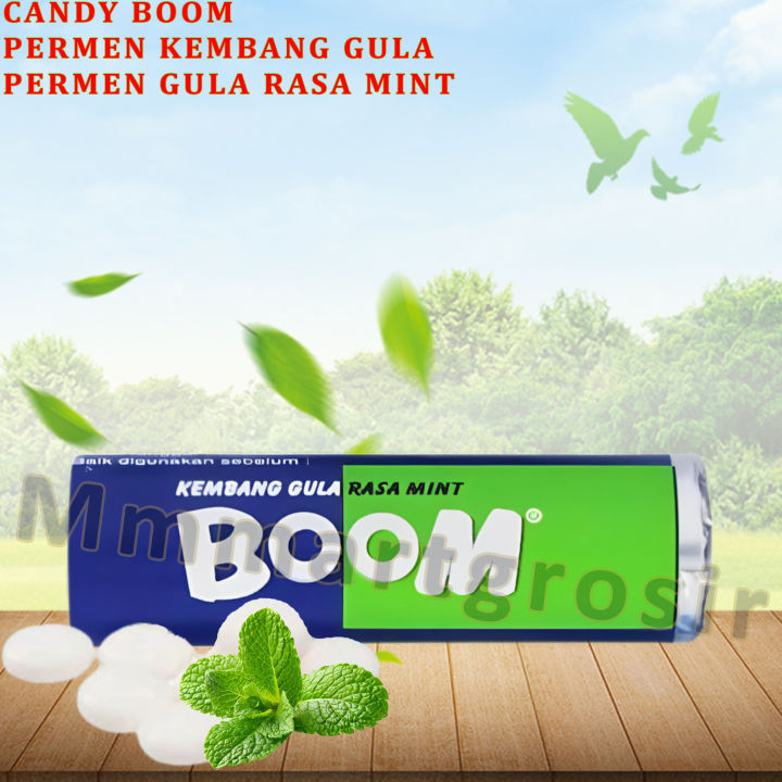 Candy Boom / Permen Kembang Gula / Permen Gula Rasa Mint / 18gr ...