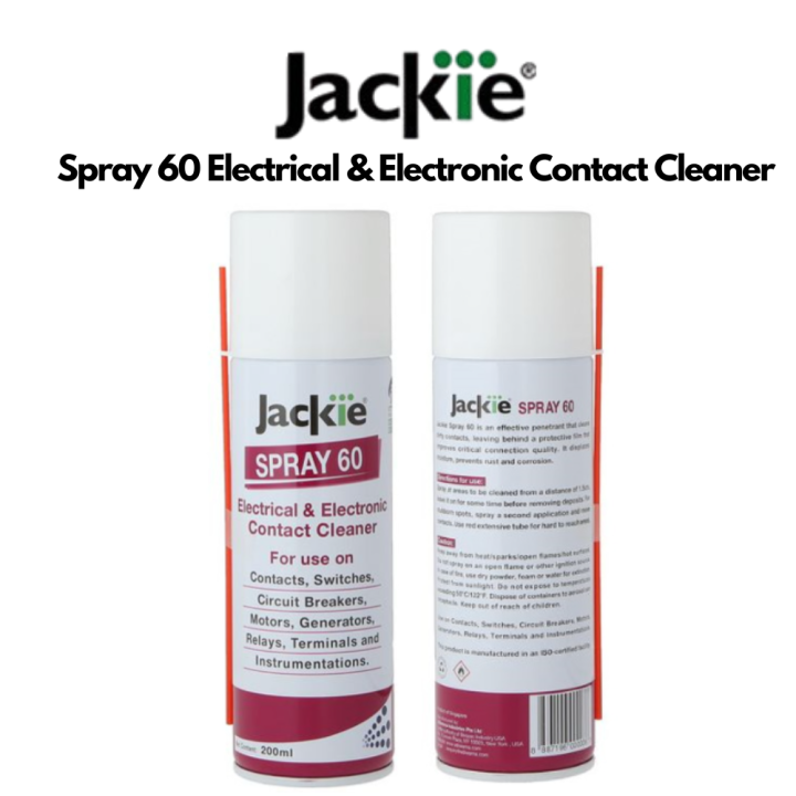 JACKIE SPRAY 60 Electrical and Electronic Contact Cleaner Contacts ...