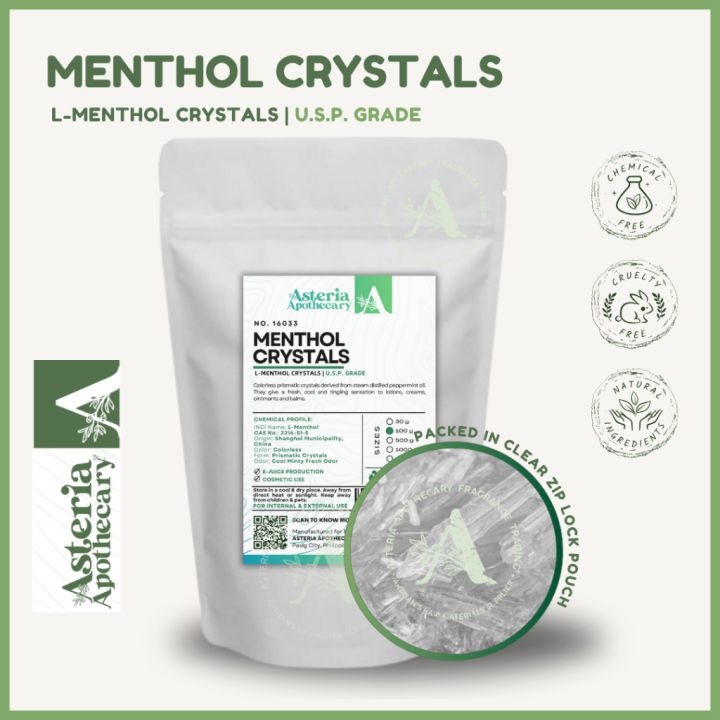 Menthol Crystals | Natural Menthol 30g & 100g - Asteria Apothecary ...