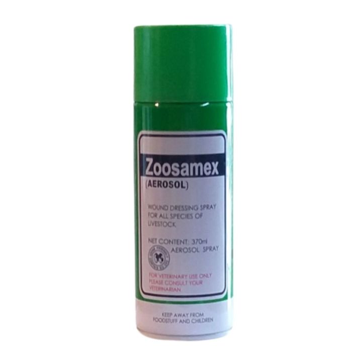 Zoosamex Aerosol Spray 370ml (Wound Dressing Spray For All Species Of ...